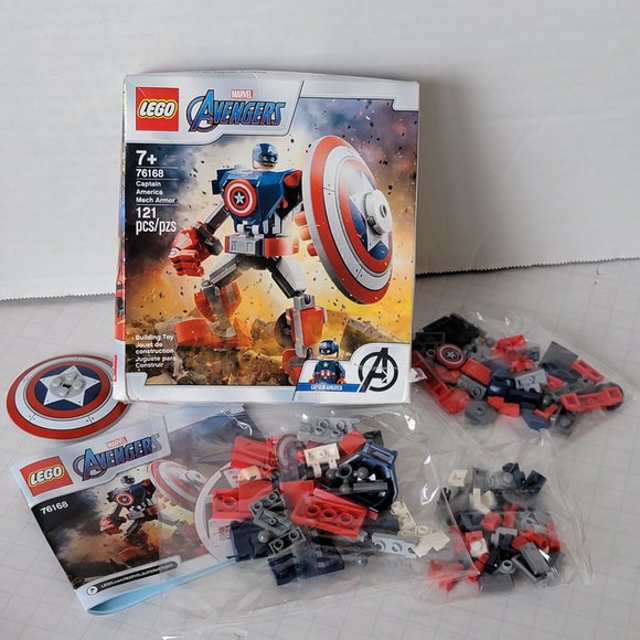 Lego | Toys | Lego 7668 Captain America Mech Armor Marvel Avengers Mini ...